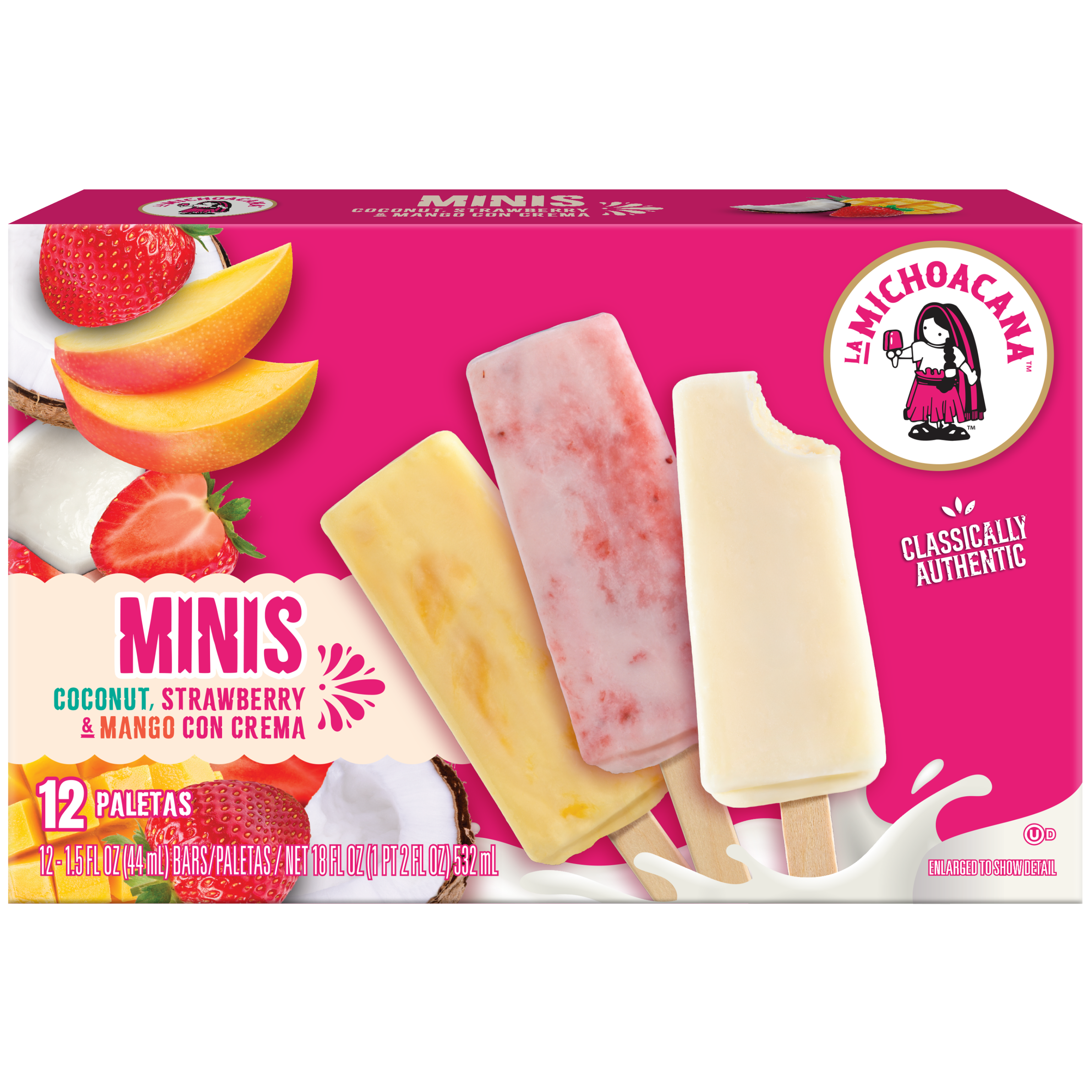 Variedad de Mini Paletas de Crema 12-Pack – La Michoacana